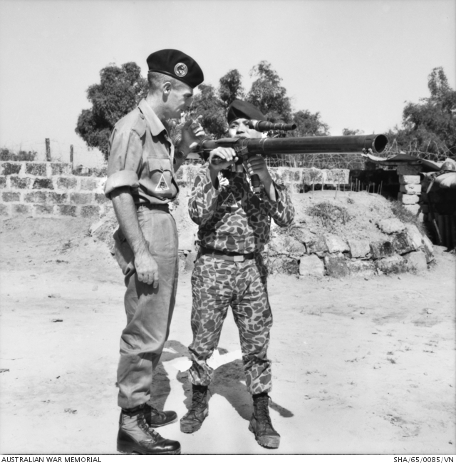 Vietnam. 1965. Warrant Officer 2 Bruce Firth wearing the beret of the ...