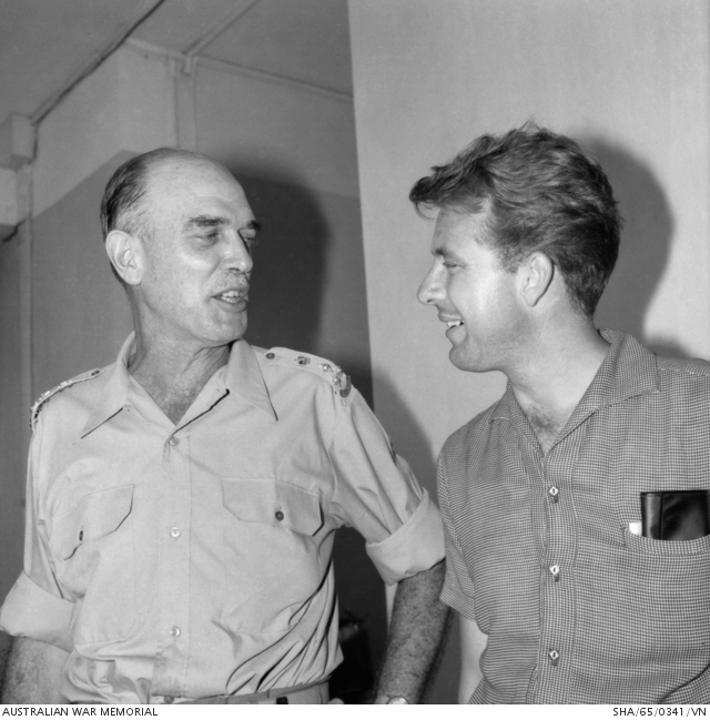 The Commander, Australian Army Force Vietnam (AAFV), Brigadier Oliver D ...