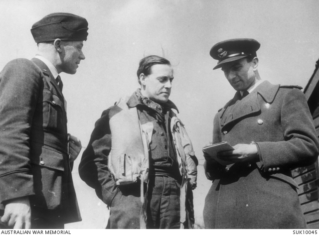 RAF Station, Redhill, England. The Squadron Commander of No. 457 ...