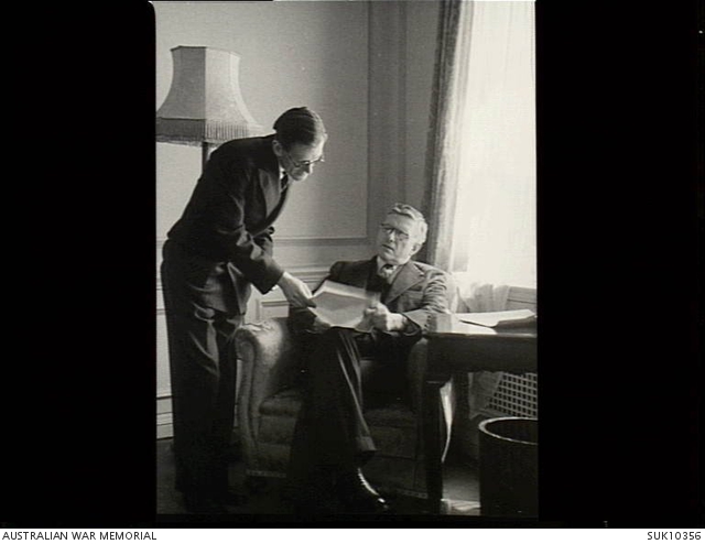 London, England. C. 1941-11. With Dr Herbert Vere Evatt, the Australian ...
