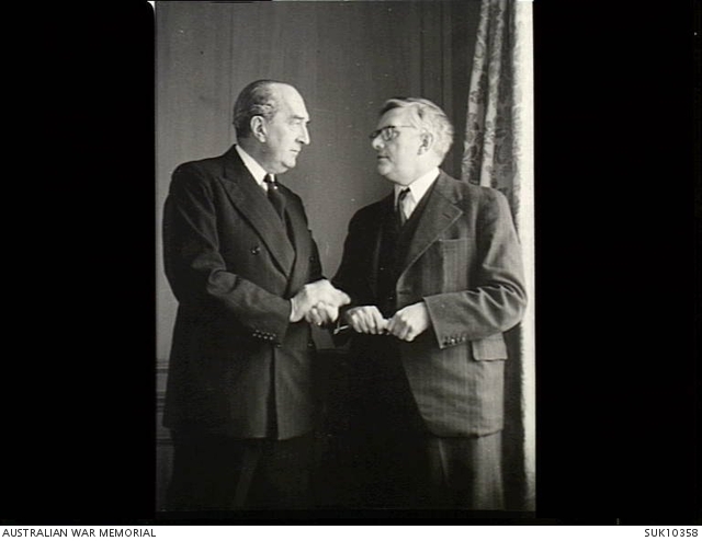London, England. C. 1941-11. Dr Herbert Vere Evatt, the Australian ...