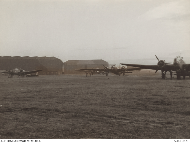 Two Hampden aircraft (left and right) of No. 455 Squadron RAAF on the ...