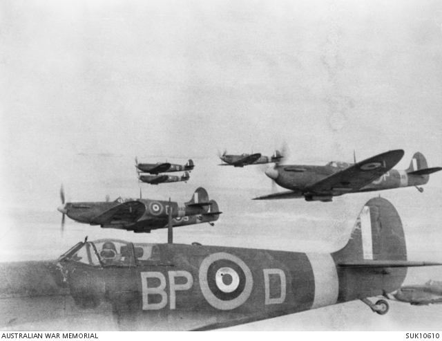 UNITED KINGDOM. 1942-02. SPITFIRE AIRCRAFT OF NO. 457 SQUADRON RAAF IN ...