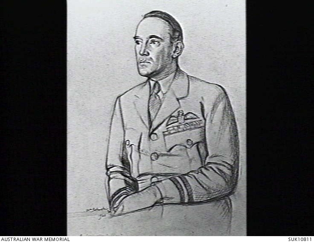 London, England. C. 1940. Sketch of Air Commodore A. Coningham DSO MC ...