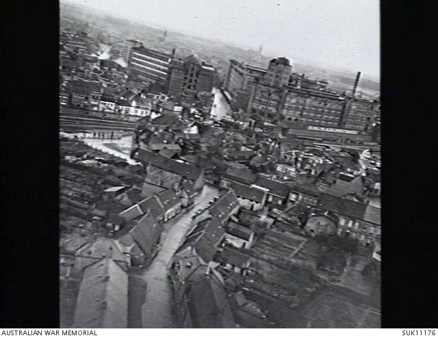 Holland. C. 1942-12. The head offices (left) and lamp and valve factory ...
