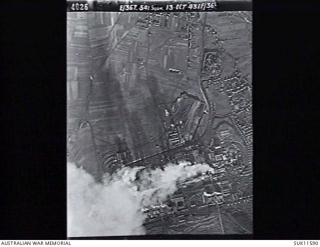 Knapsack, Germany. 1943-10-13. Reconnaissance photograph taken by ...