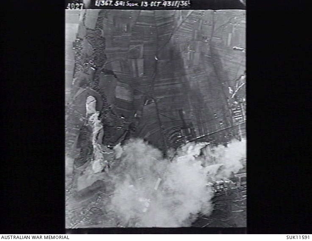 Knapsack, Germany. 1943-10-13. Reconnaissance photograph taken by ...