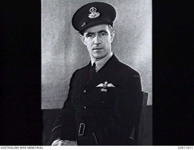 London, England. C. 1944-01. Portrait of 413289 Pilot Officer H. T ...