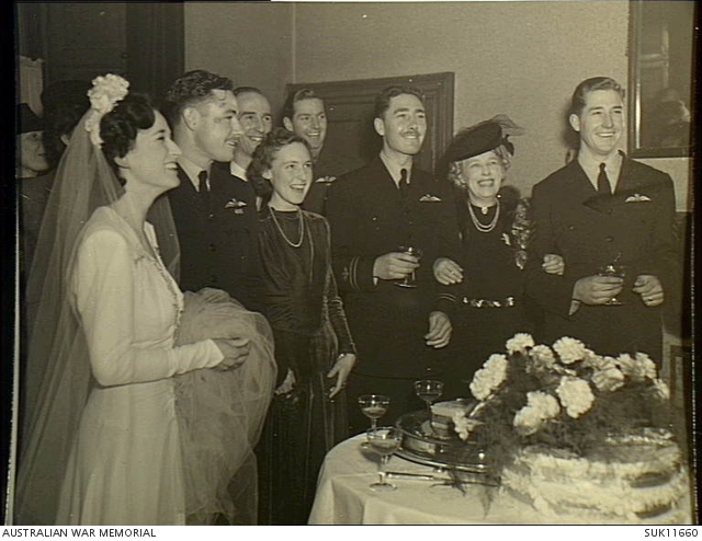 Scotland. 1944-01-08. The wedding of Wing Commander (Wg Cdr) J. N ...
