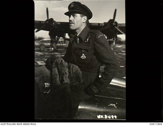 England. C. 1944-02. Flying Officer Lance Morgan, air gunner of ...