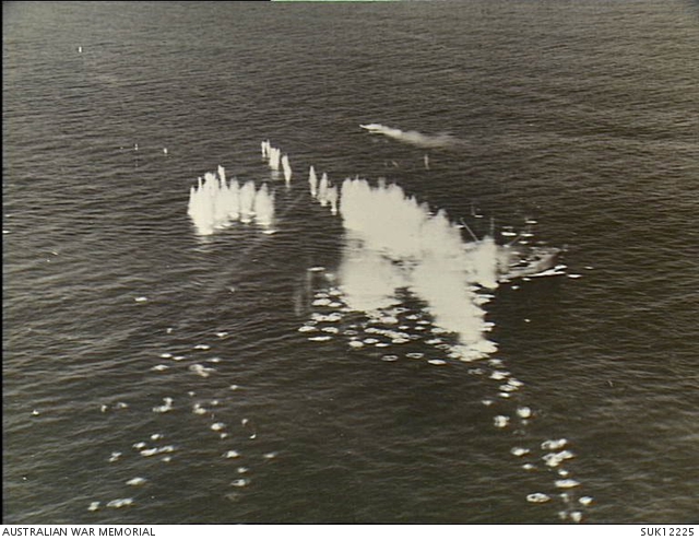 In the North Sea. C. 1944-05. Beaufighter aircraft of No. 455 Squadron ...
