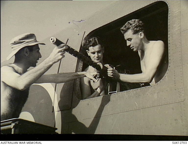 India. C. 1944-08. Group portrait of Flight Lieutenant Bob Ustick of ...
