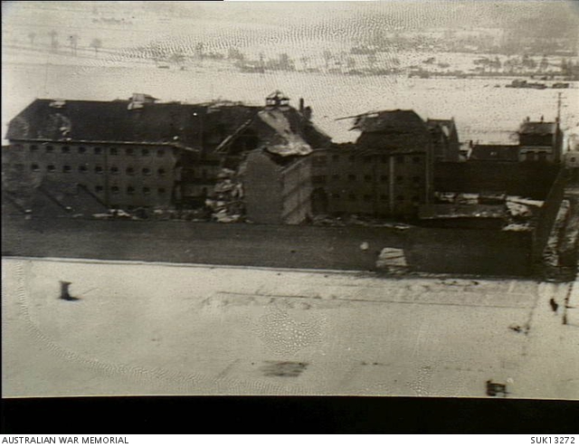 Amiens, France. C. 1944-03. The escape breach made in the wall of the ...