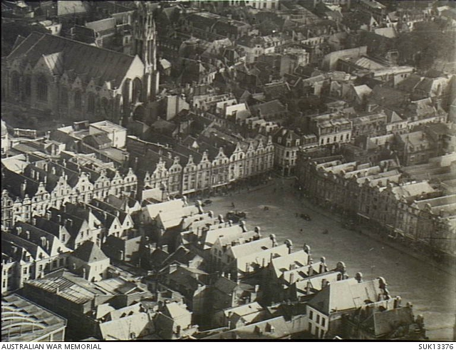 Arras, France. C. 1944-11. The Petite Place, Arras, in which the fine ...