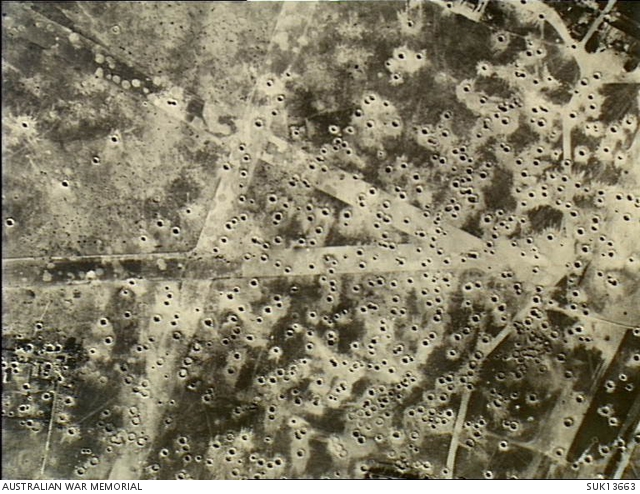 Gilze-Rigen, Germany. C. 1944-09. With runways pitted with bomb craters ...