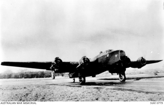 England. C. 1945-02. A Halifax Mark III aircraft in service with the ...