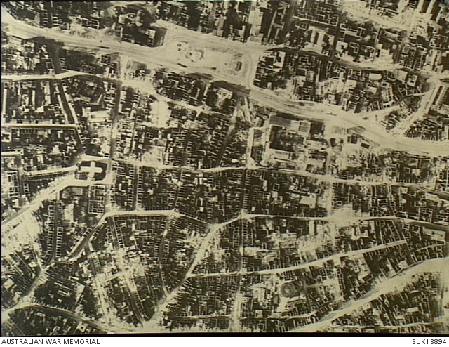 Cologne, Germany. C. 1945-03. Aerial view of 230 acres of complete ...