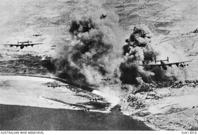 YENANYAUNG, BURMA. C. 1945-03. RAF LIBERATOR AIRCRAFT OF STRATEGIC AIR ...
