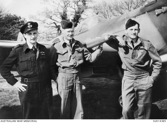 RAF Station Matlaske, England. Commanding Officer of No. 453 (Spitfire ...