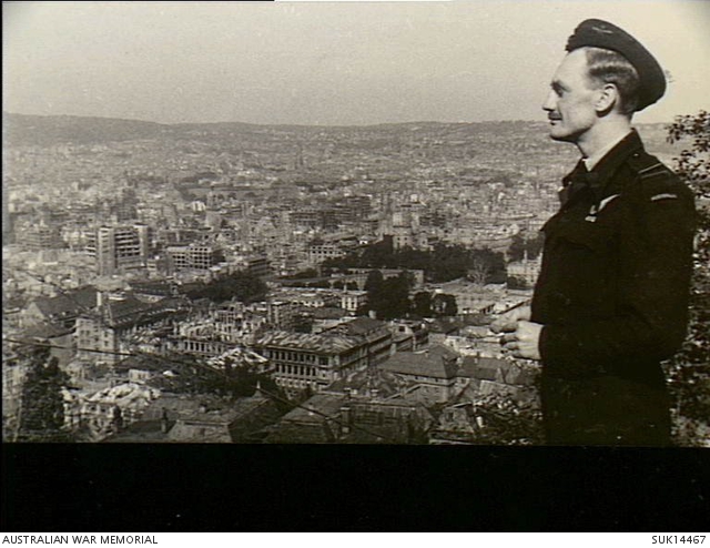 Stuttgart, Germany. 1945-06-22. Flight Lieutenant John Hall DFC, RAAF ...