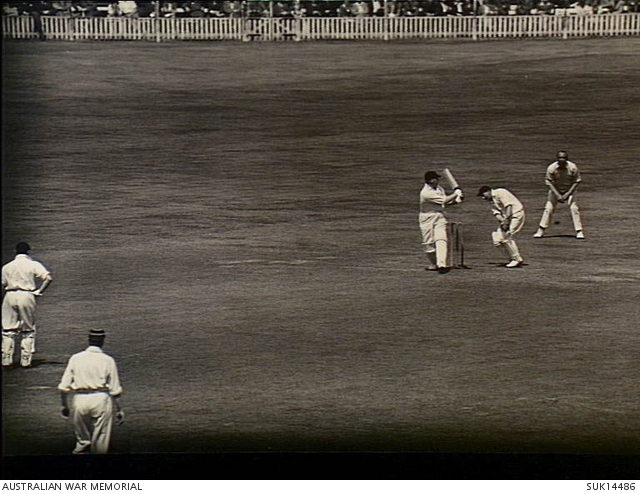 London, England. 1945-07-08. Flight Lieutenant A. W. Roper RAAF gets ...
