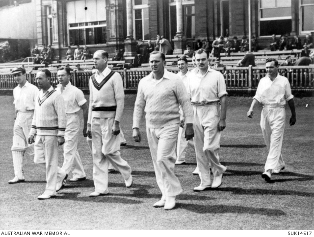 London, England. 1945-07-17. The RAAF cricket team coming out onto the ...