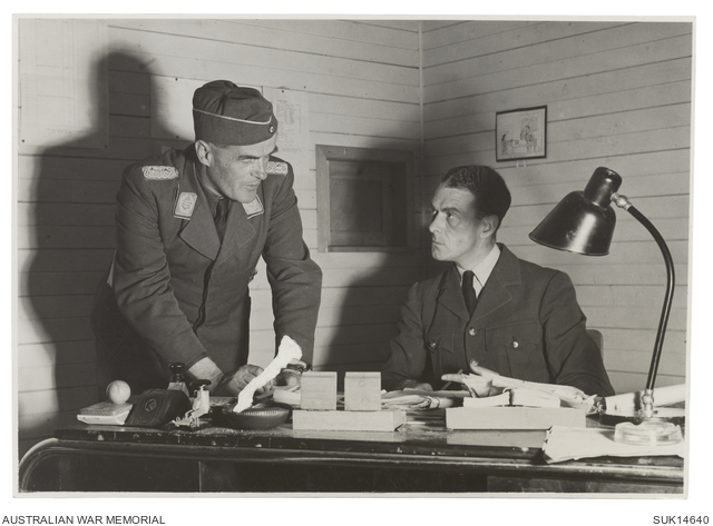 Grove, Denmark. C. 1945-08. Luftwaffe Oberst Adsard reports every ...