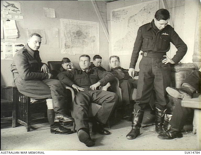 Surrey, England. C. 1942-03. Members of No. 457 (Spitfire) Squadron ...