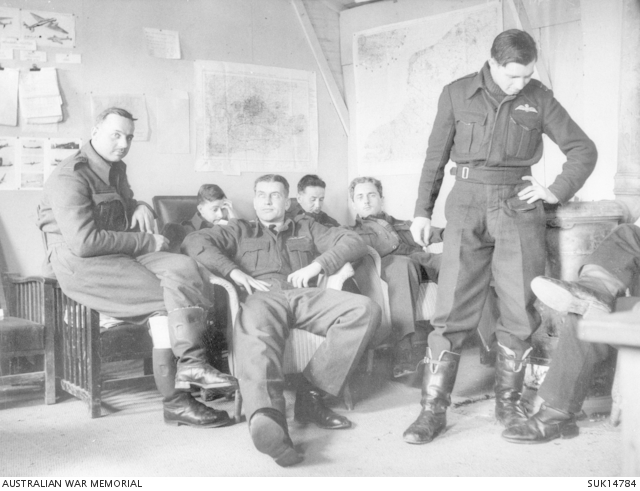 Surrey, England. C. 1942-03. Members of No. 457 (Spitfire) Squadron ...