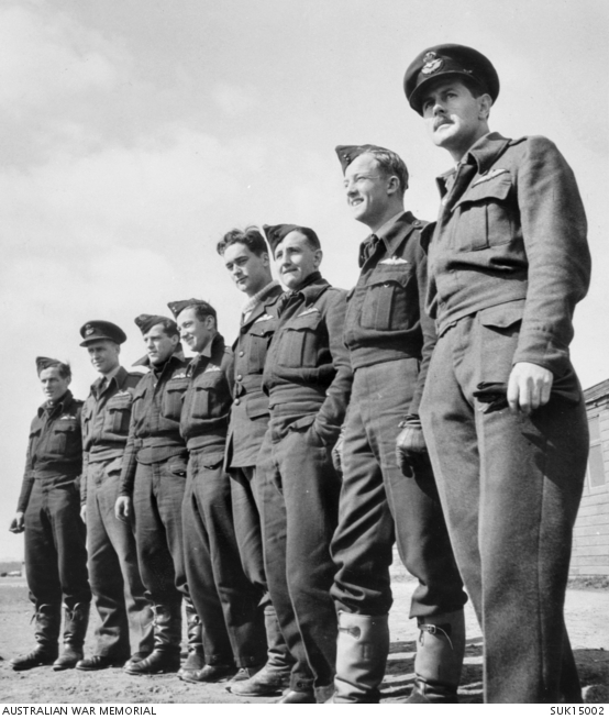 Surrey, England. C. 1942. Group portrait of some members of No. 457 ...