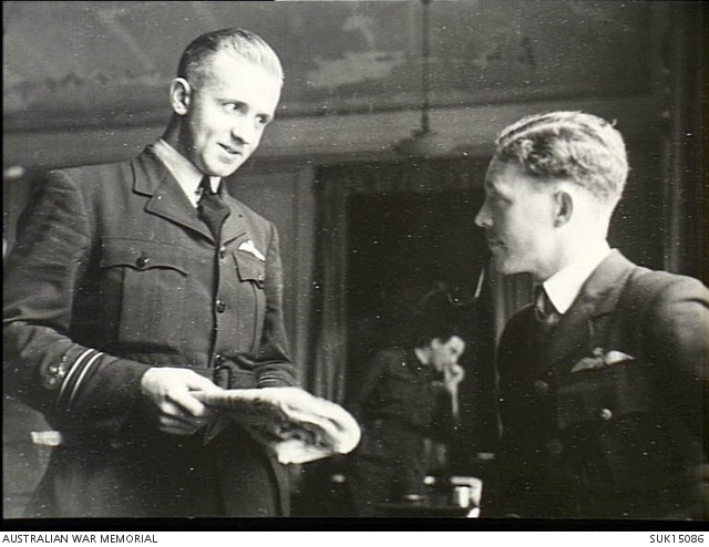 Wales. 1941-10-03. Two members of No. 10 (Sunderland) Squadron RAAF ...