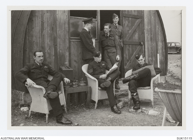Lincolnshire, England. C. 1941-06. Group portrait of pilots of No. 452 ...