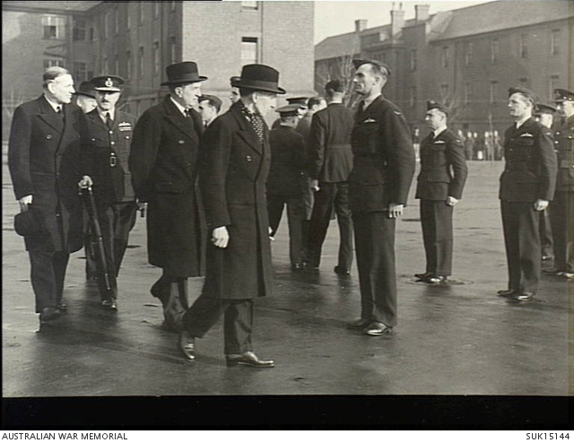 England. 1941-02-11. Senior dignitaries following in the inspection by ...