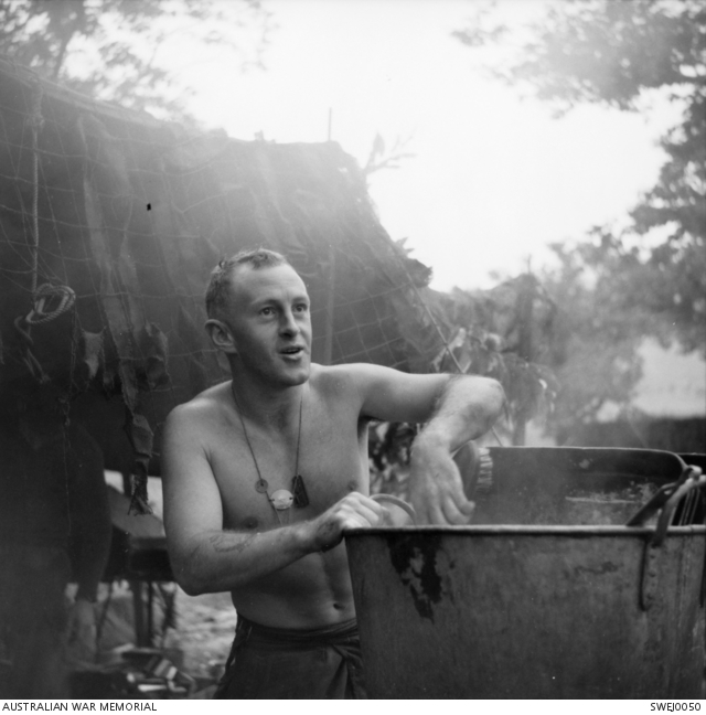 41708 Private (Pte) Peter John 'Snow' Dench, of Cottesloe, WA, a ...