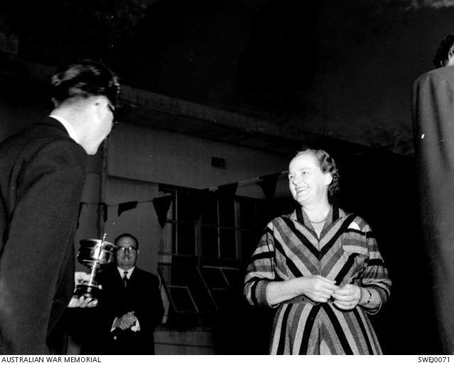 Mrs Bierwirth, wife of Lieutenant General R Bierwirth, Commander in ...