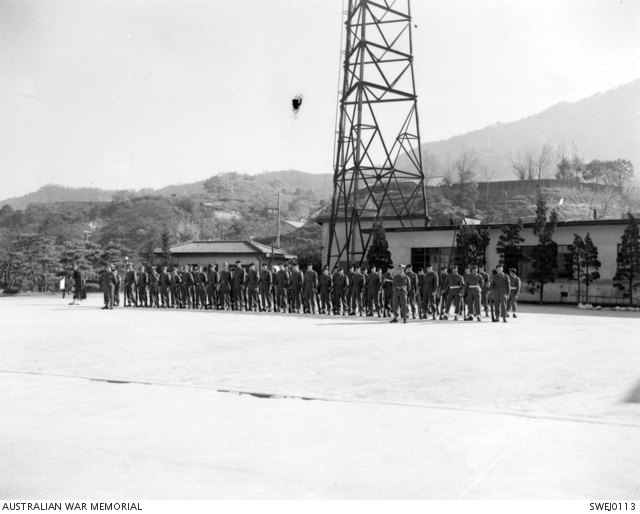 A general view of the Guard of the British Commonwealth Forces Korea ...