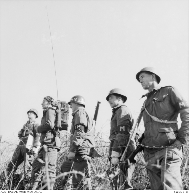 On patrol in the demilitarized zone of the Korean truce line ...