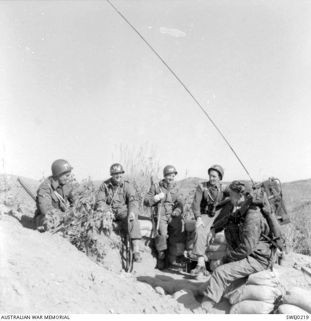 On patrol in the demilitarized zone of the Korean truce line ...