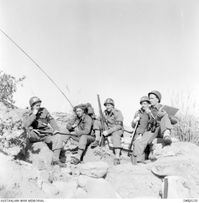 On patrol in the demilitarized zone of the Korean truce line ...