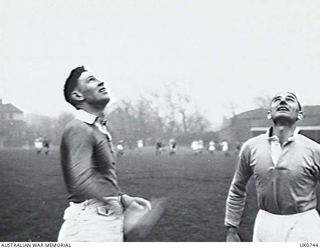 Former Footscray player 4180304 Sergeant Alfred Birch Sampson (left ...