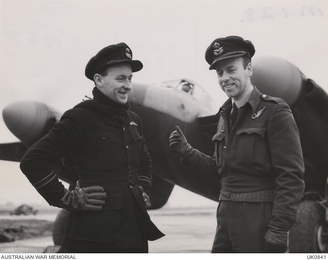 A MOSQUITO FIGHTER BOMBER CREW OF NO. 464 SQUADRON, BASED AT RAF ...