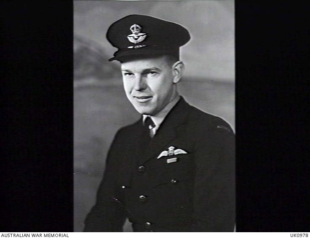 Studio portrait of 414249 Flying Officer (FO) Donald Buchan Moodie DFM ...