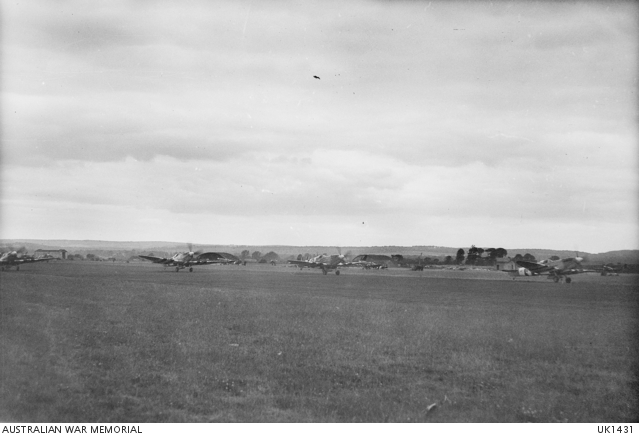 FORD, ENGLAND. 1944-06-06. SPITFIRE AIRCRAFT OF NO. 453 SQUADRON RAAF ...
