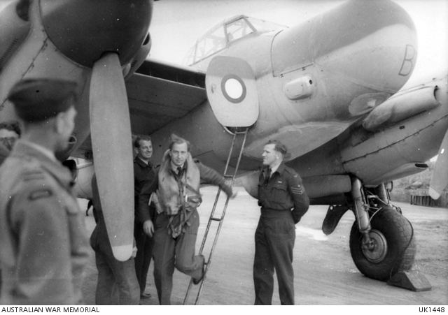 SUSSEX, ENGLAND. 1944-06-09. A RAF PILOT (CENTRE) WITH NO. 456 ...
