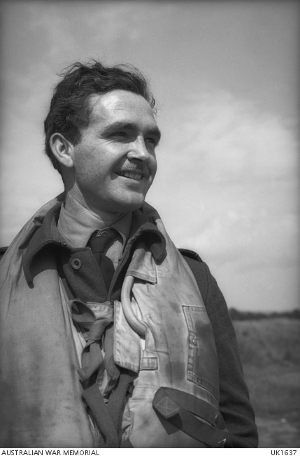 ENGLAND. 1944-07-24. PORTRAIT OF 420315 PILOT OFFICER K. WATTS ...