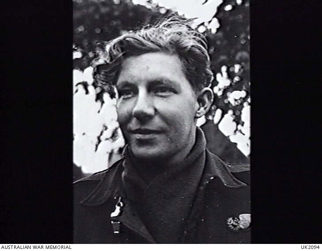 France. 1944-10-29. Portrait of 60048 Flight Sergeant J. H. Percival ...
