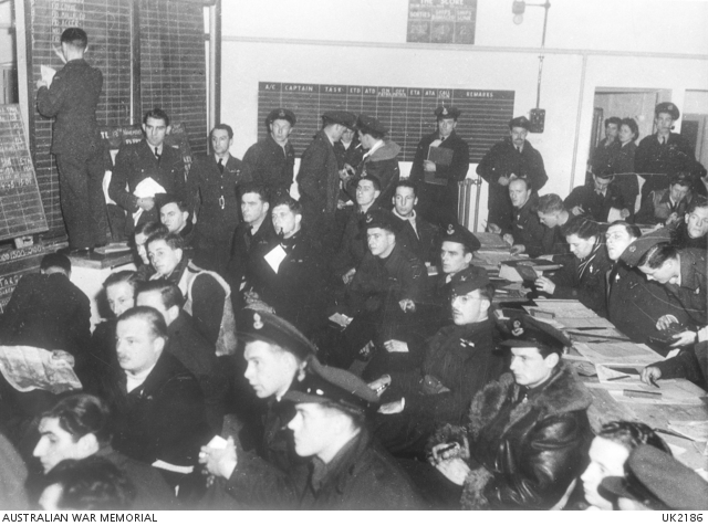 Dallachy, Scotland. 1944-11-29. Beaufighter crews at No. 455 Squadron ...
