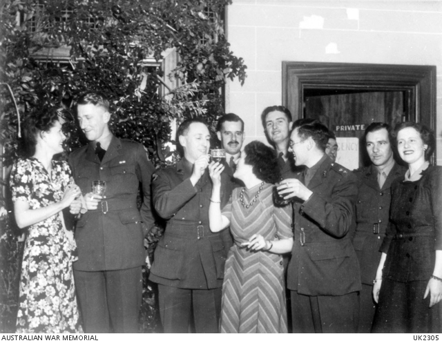 Sussex, England. 1944-12-22. Informal group portrait taken during the ...