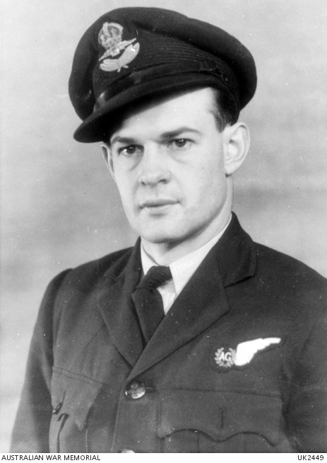 London, England. 1945-01-10. Portrait of 434445 Flying Officer R. W ...