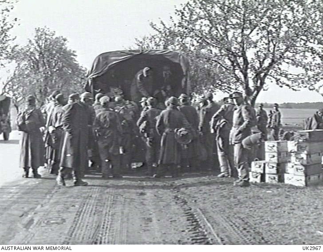 Germany. 1945-05-03. Members of a German division following their ...